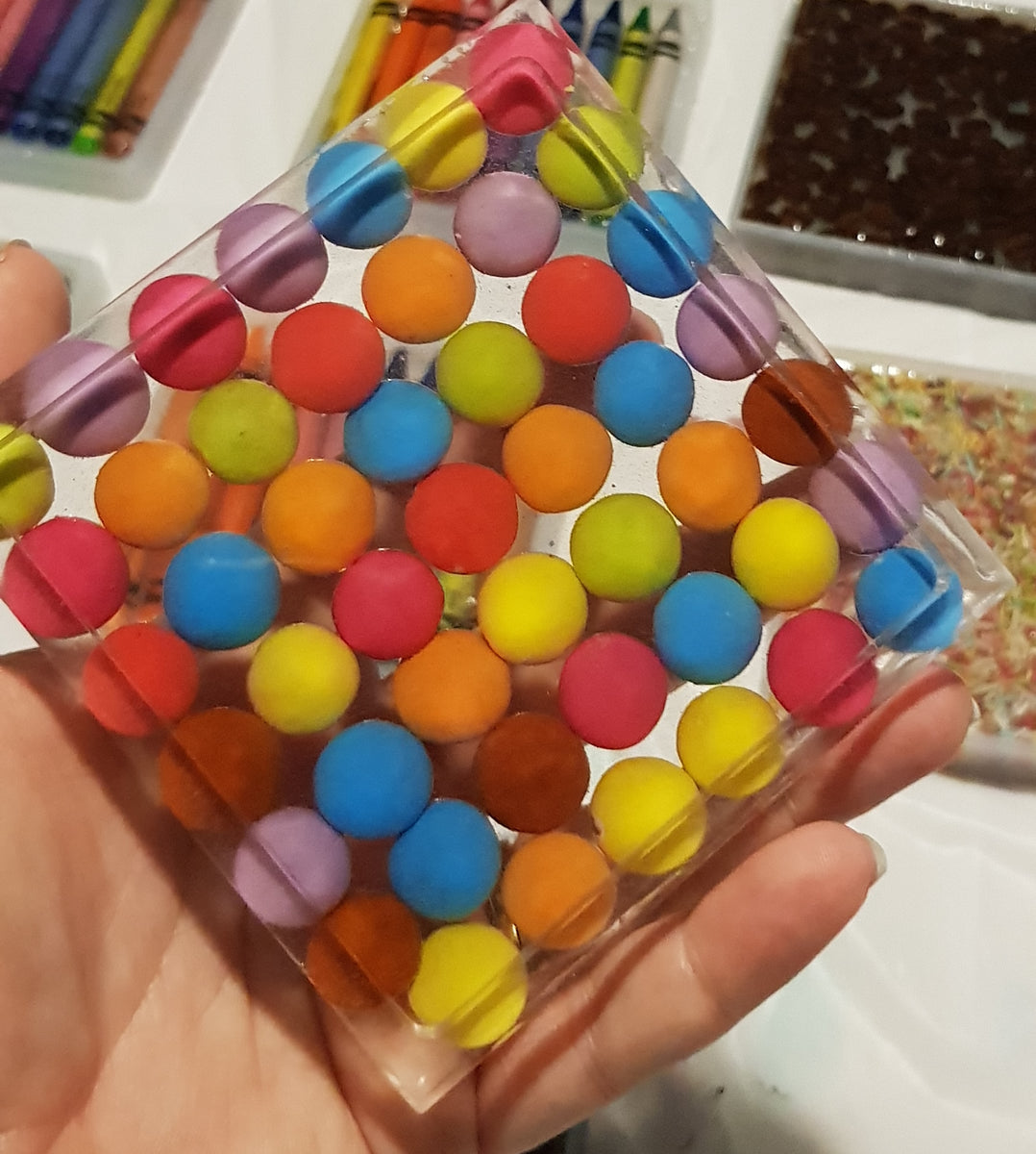 Smartie Coasters – Trish Rist Designs